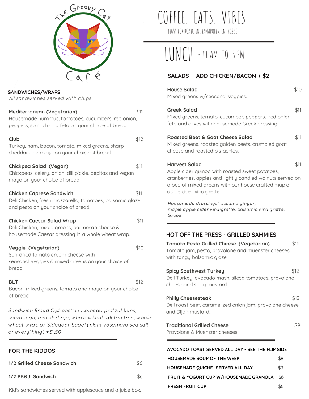 Menu — The Groovy Cat Cafe