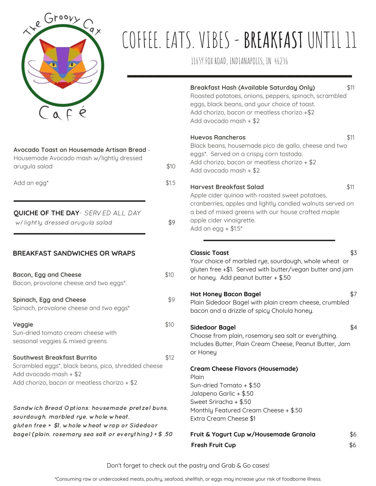 Menu — The Groovy Cafe