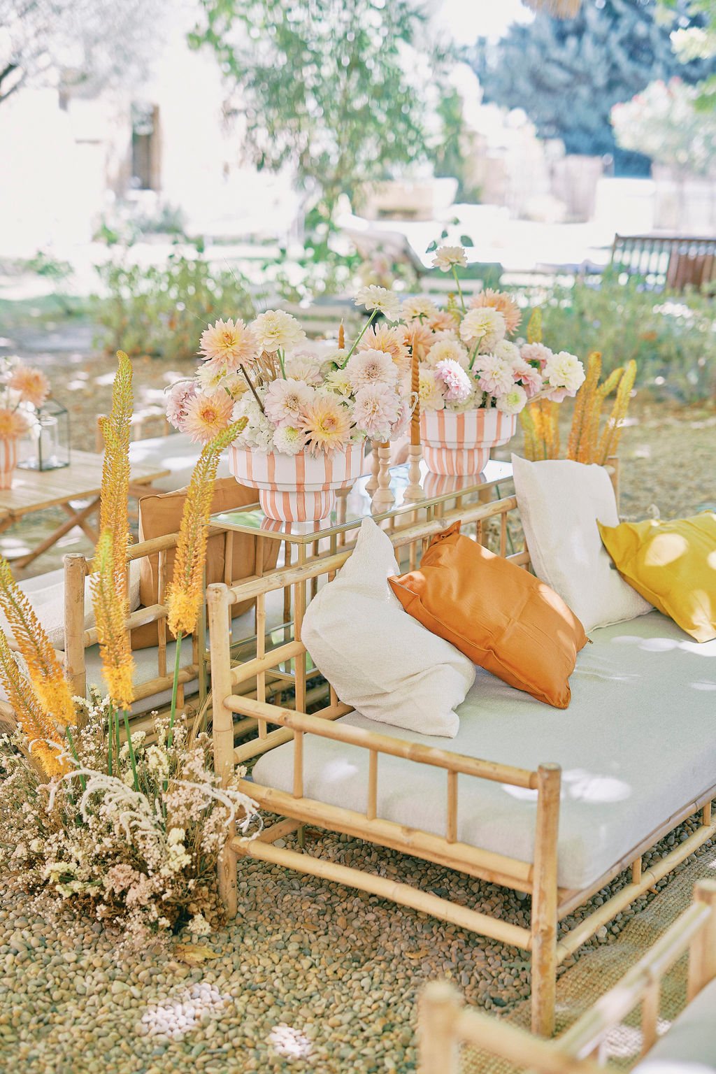 Provence-Brazilian fusion welcome party with whimsical pop details ...