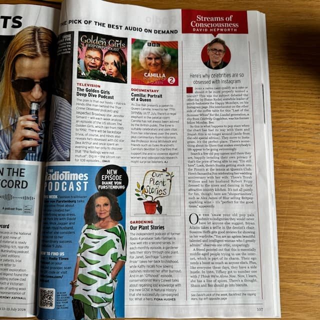 Radio Times review of Our Plant Stories podcast — Our Plant Stories