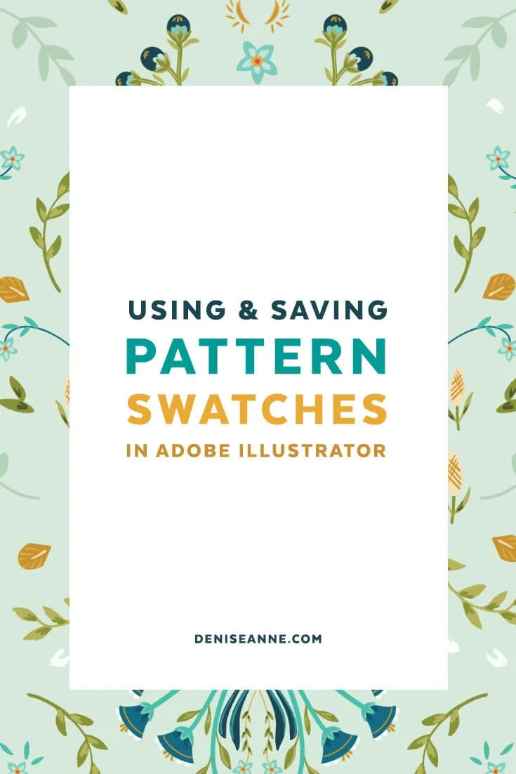 Using and Saving Pattern Swatches in Adobe Illustrator — Procreate ...