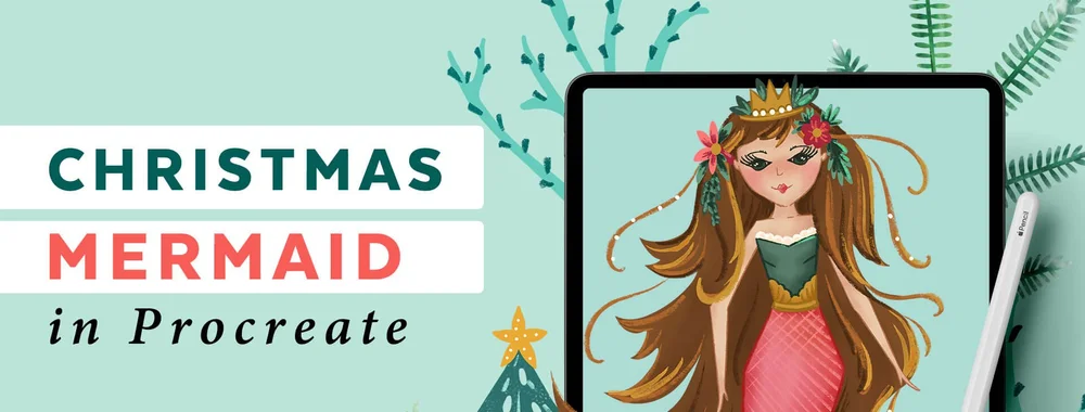 Christmas Holiday Nutcracker Mermaid In Procreate — Procreate Digital ...