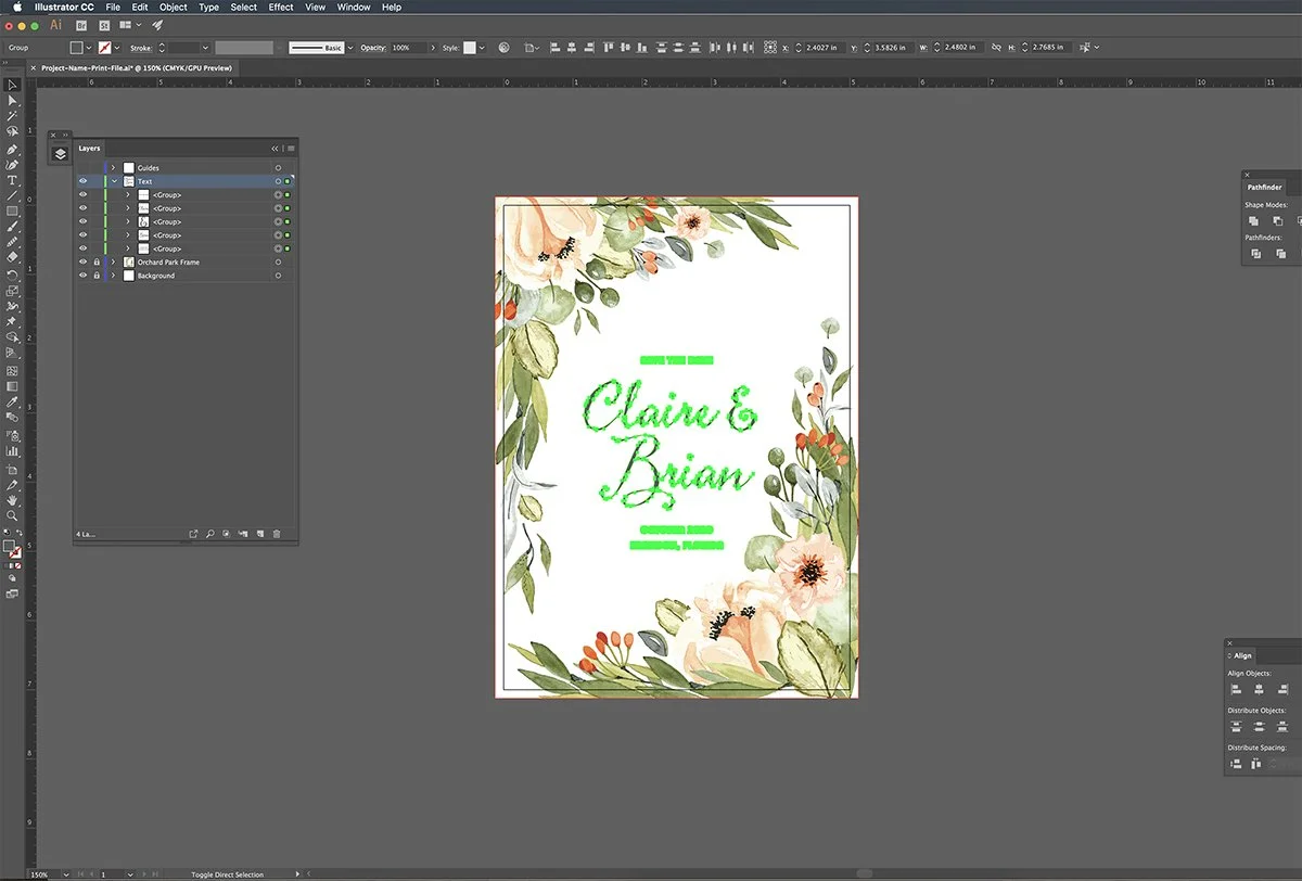When and How to Outline Text for Print in Adobe Illustrator — Procreate ...