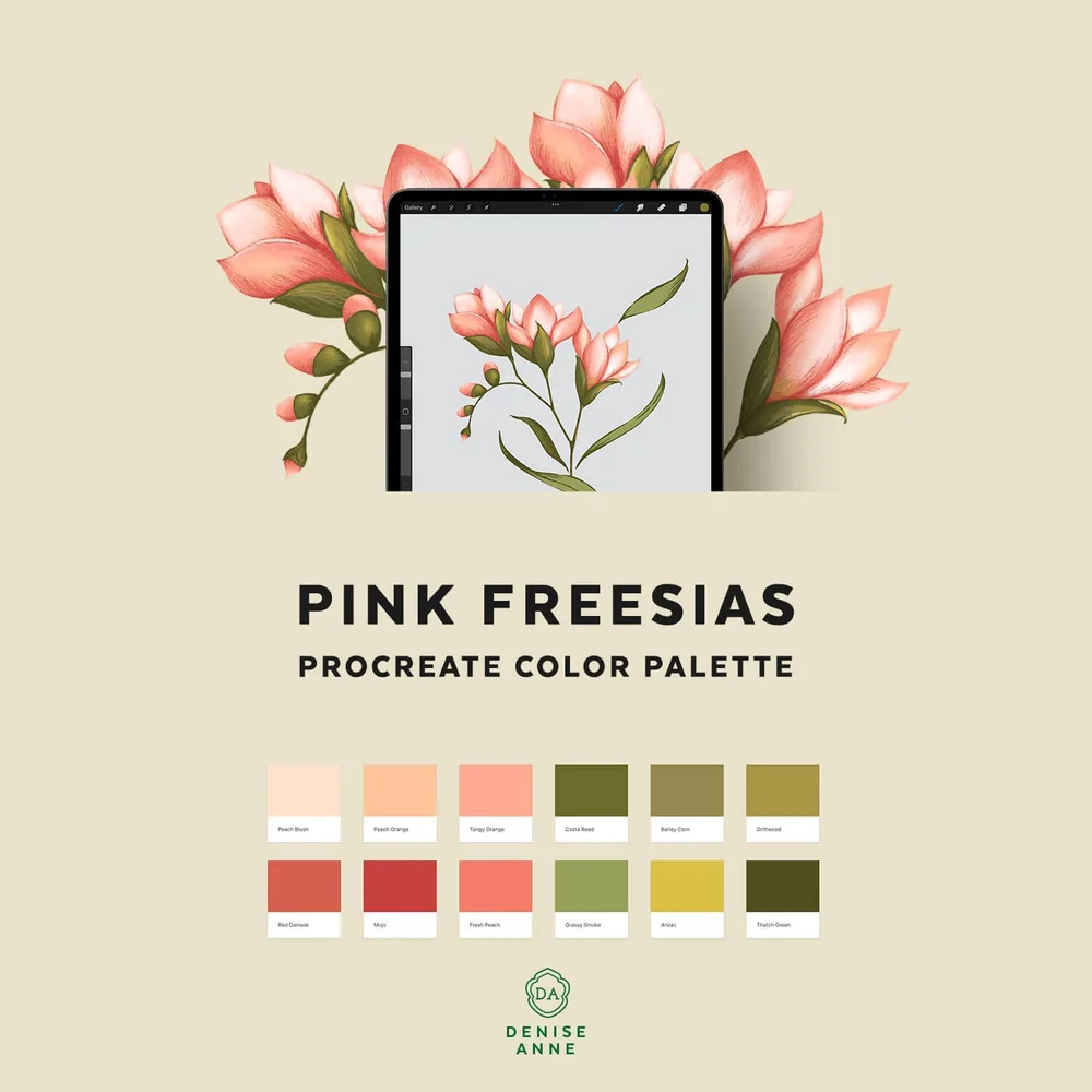 Drawing Freesia Flowers in Procreate — Procreate Digital Art and ...