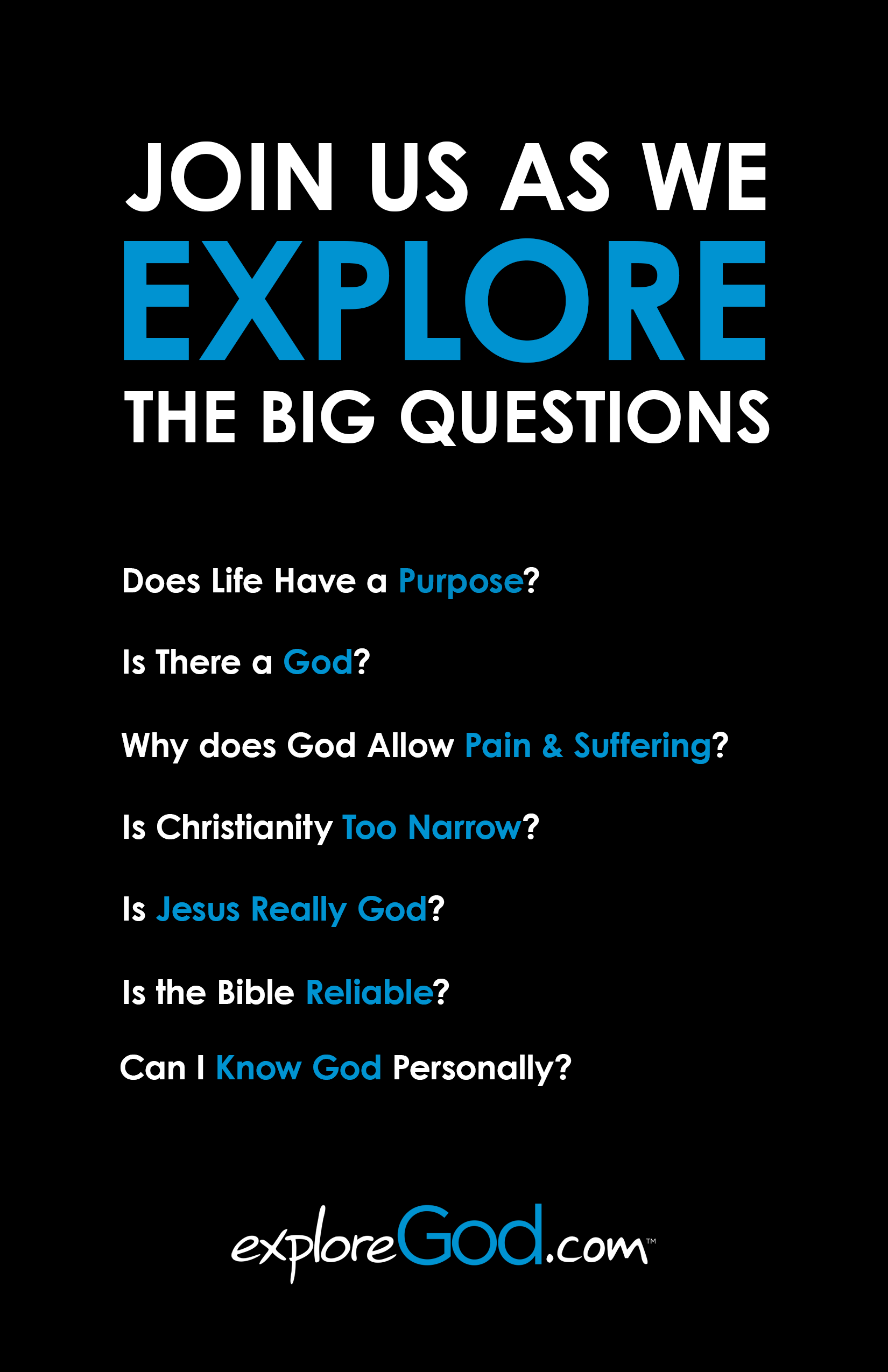 Explore God — CHRIST COMMUNITY CHURCH OF MILPITAS