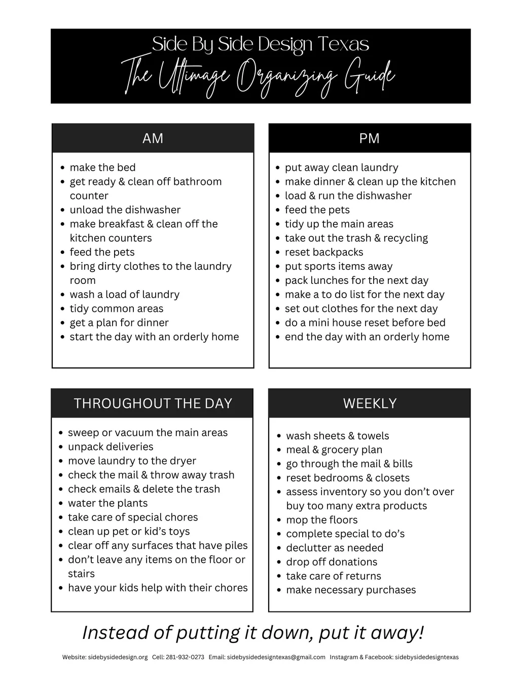 Houston professional organizer — Professional Organizer