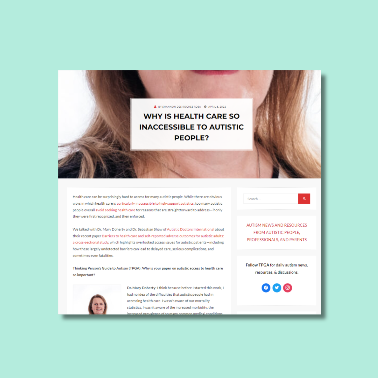 Autistic SPACE: A Novel Framework for Meeting the Needs of Autistic ...