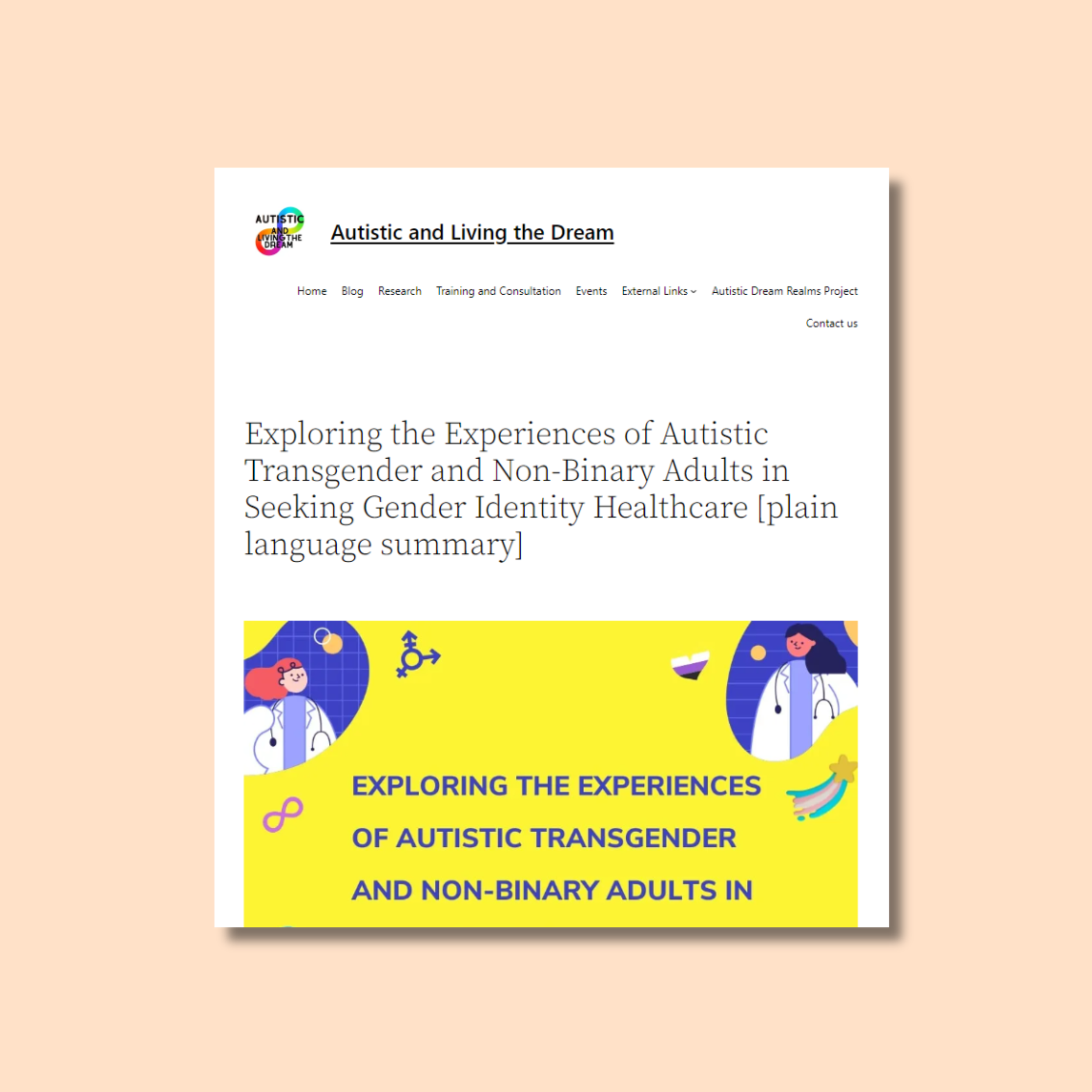 Exploring the Experiences of Autistic Transgender and Non-Binary Adults ...
