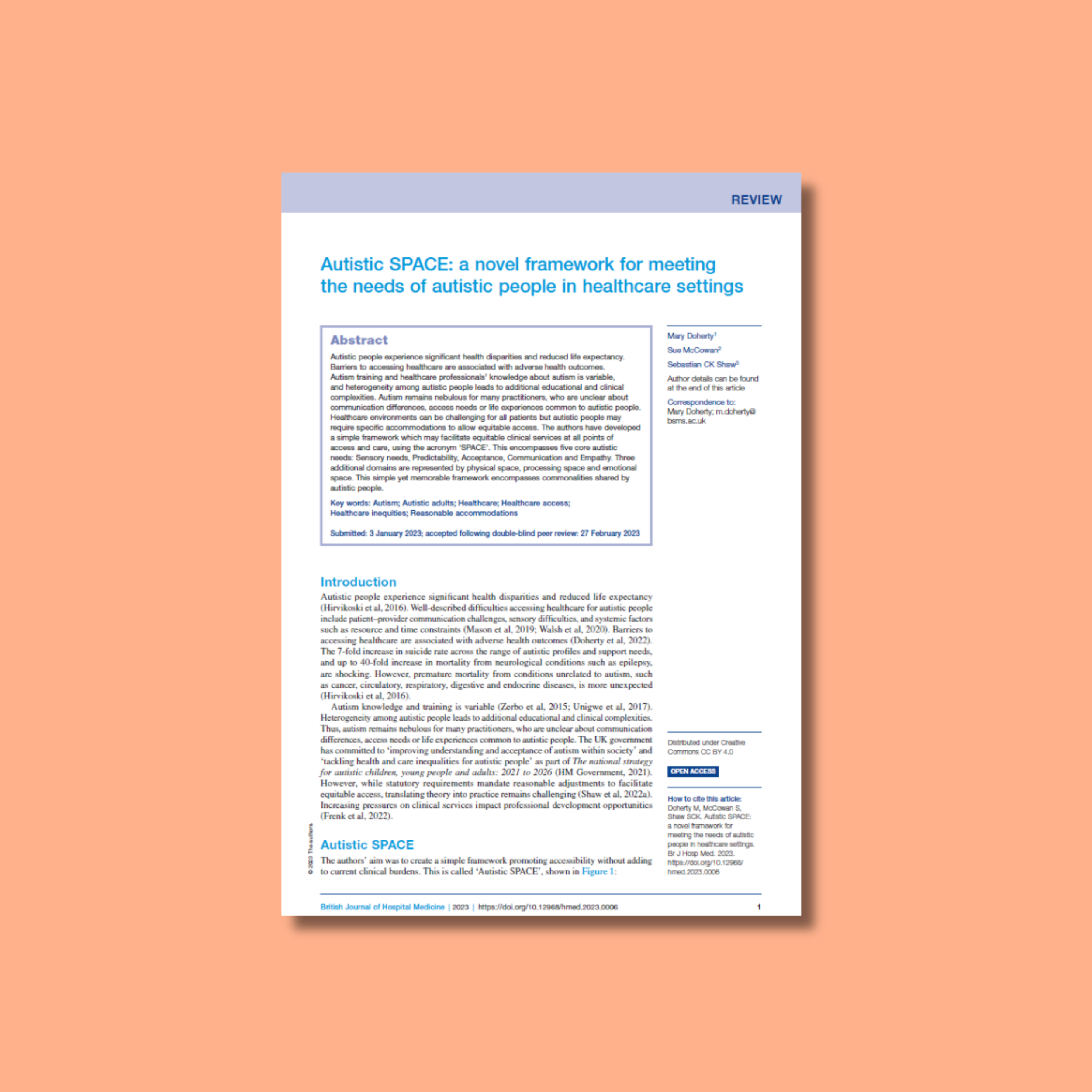 Autistic SPACE: A Novel Framework for Meeting the Needs of Autistic ...