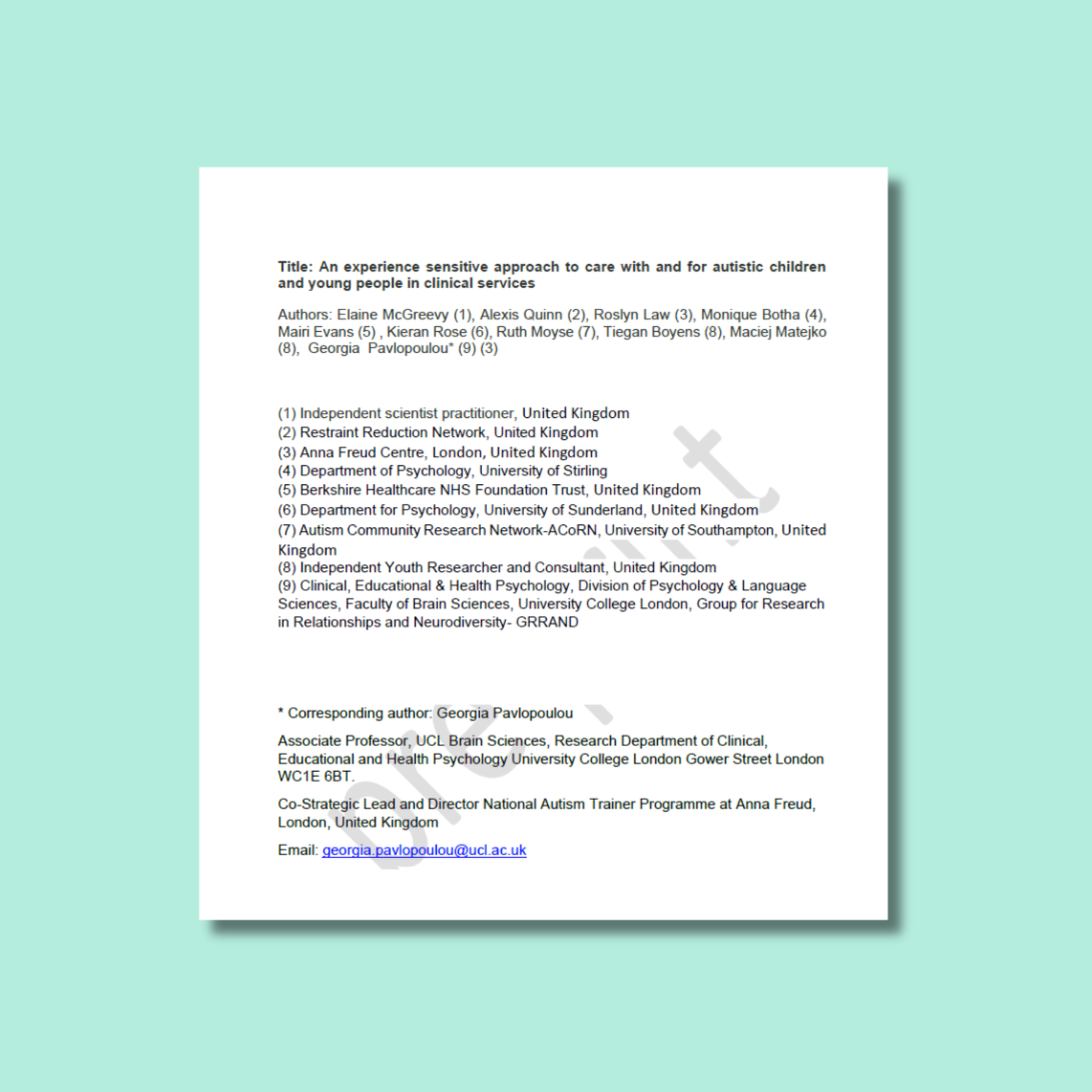 Looking After Your Autistic Self: A Personalised Self-Care Approach to ...