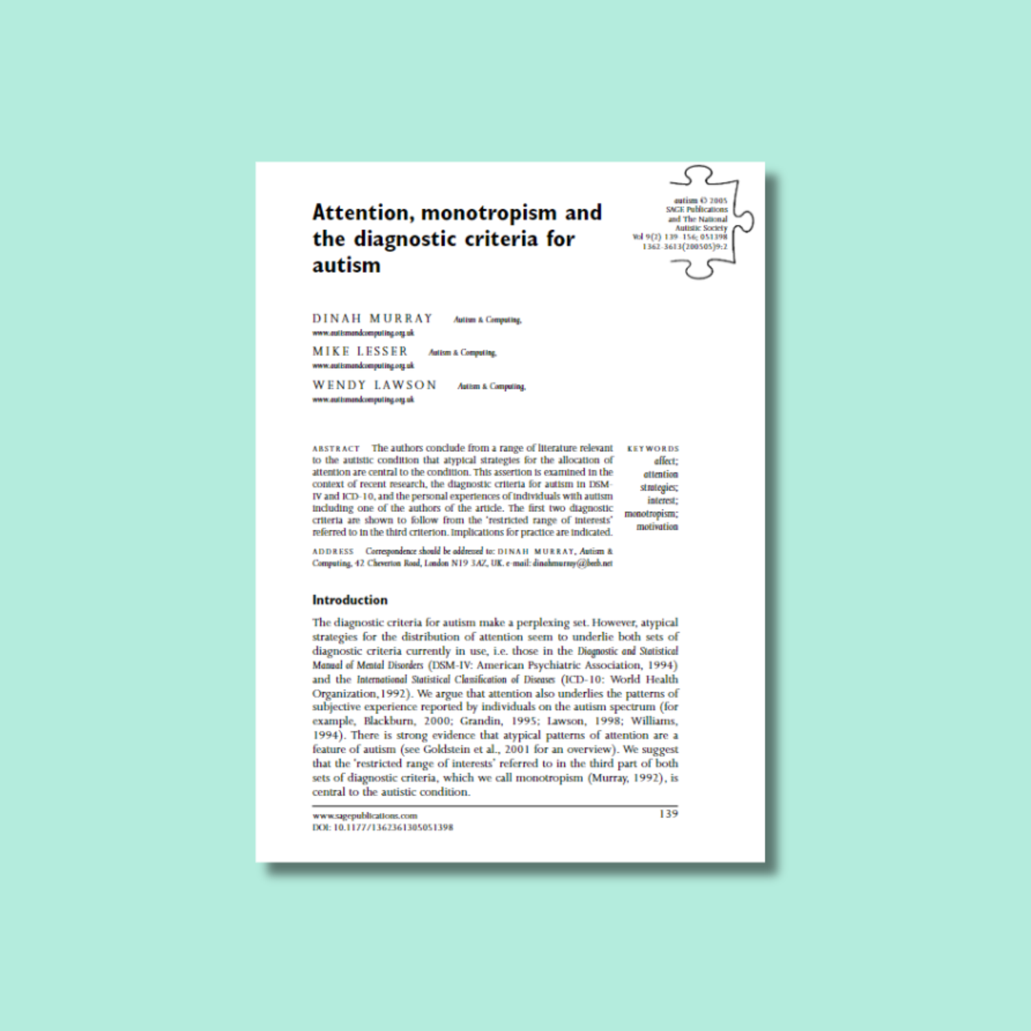 Monotropism Questionnaire — Neurodiverse Connection