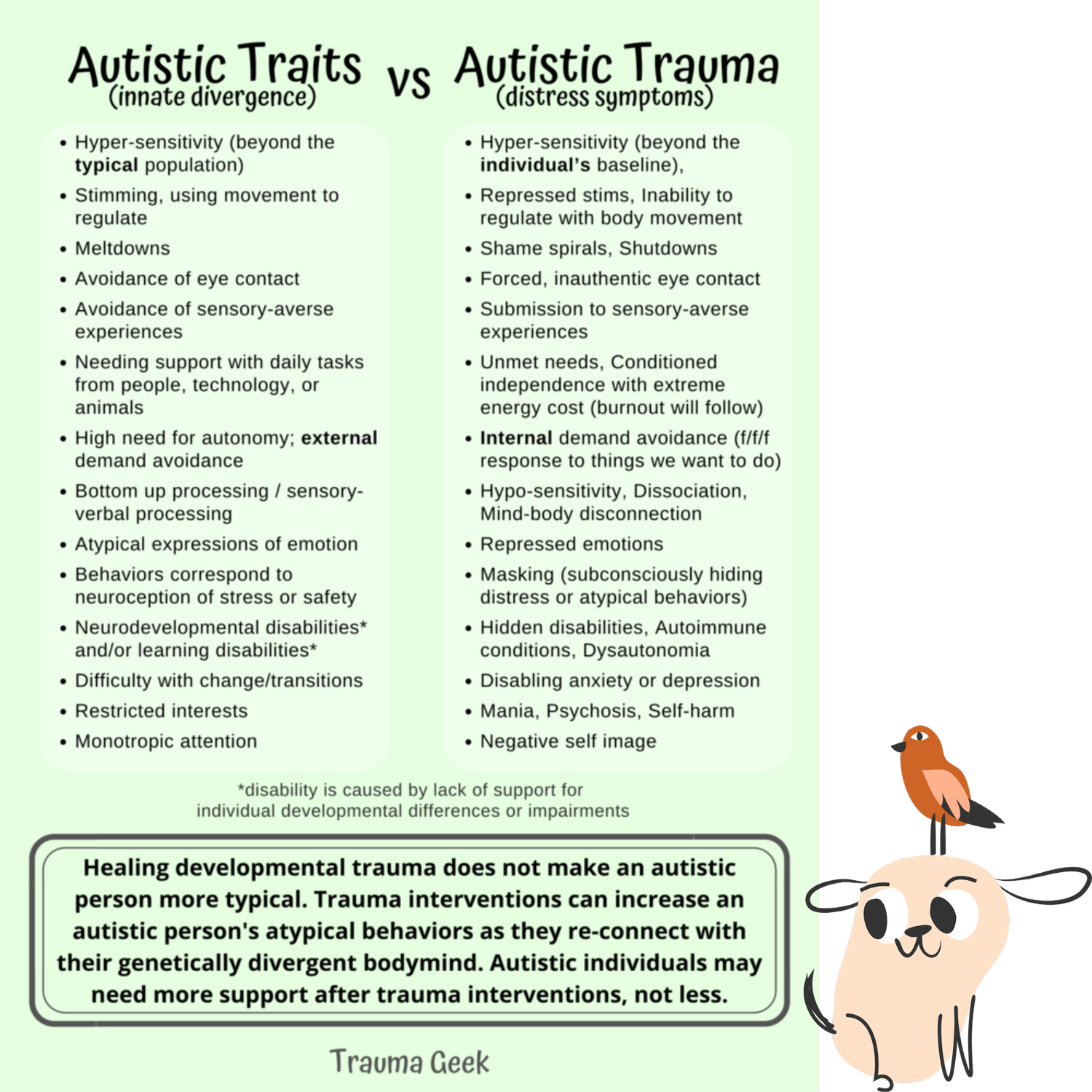 Autistic Traits vs Autistic Trauma — Neurodiverse Connection