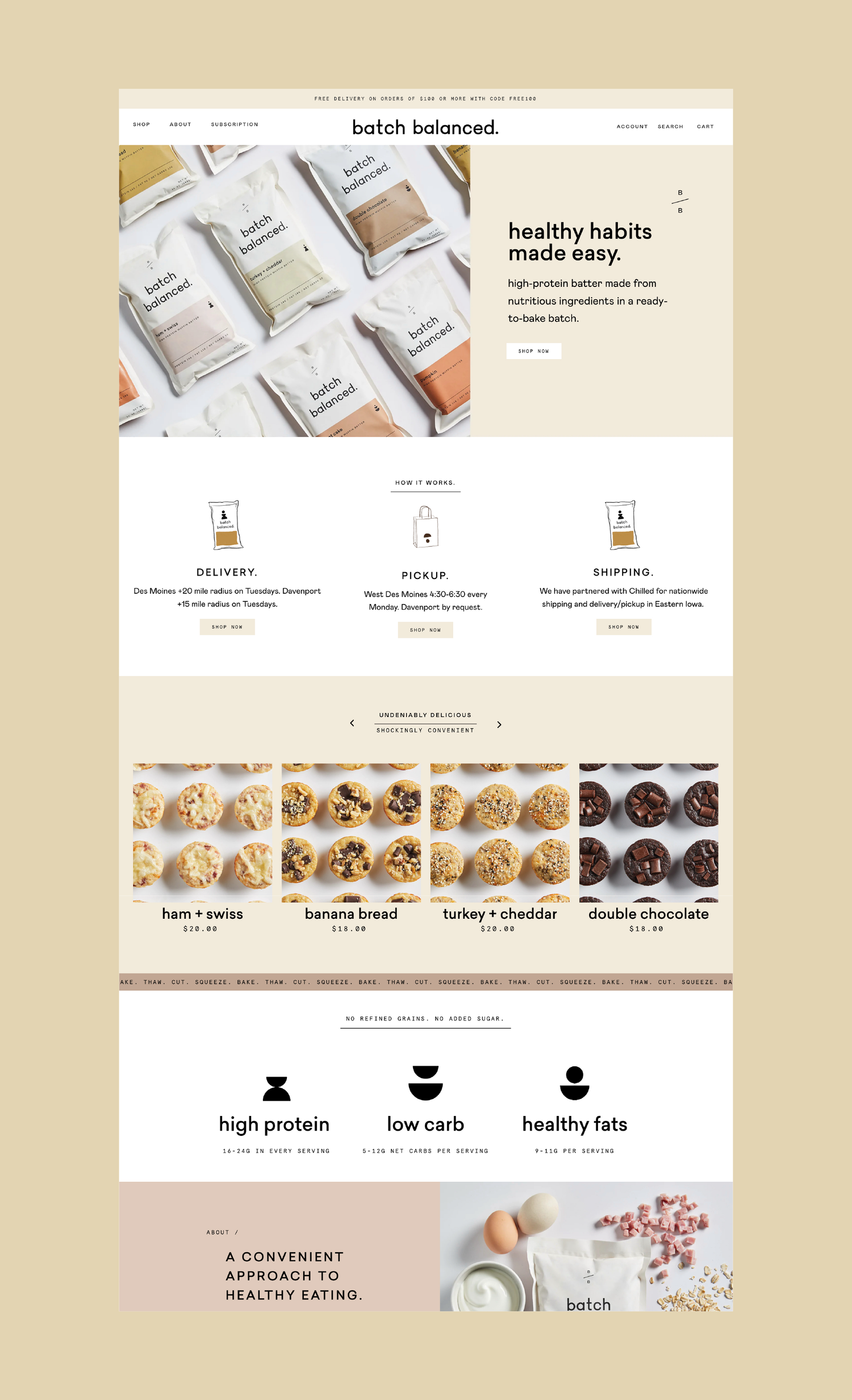 E-commerce Brand & Web Design Project | Batched Balance