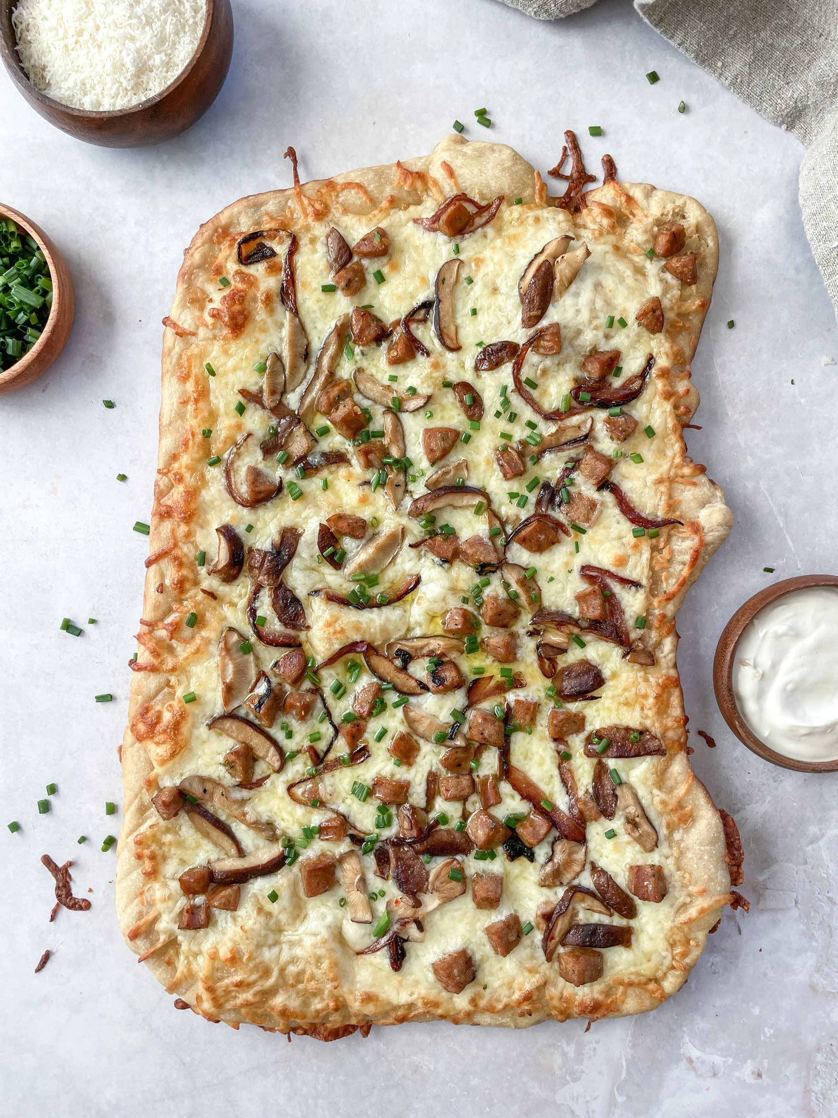 Mushroom Truffle Pizza With Garlic Aioli — flowandwander