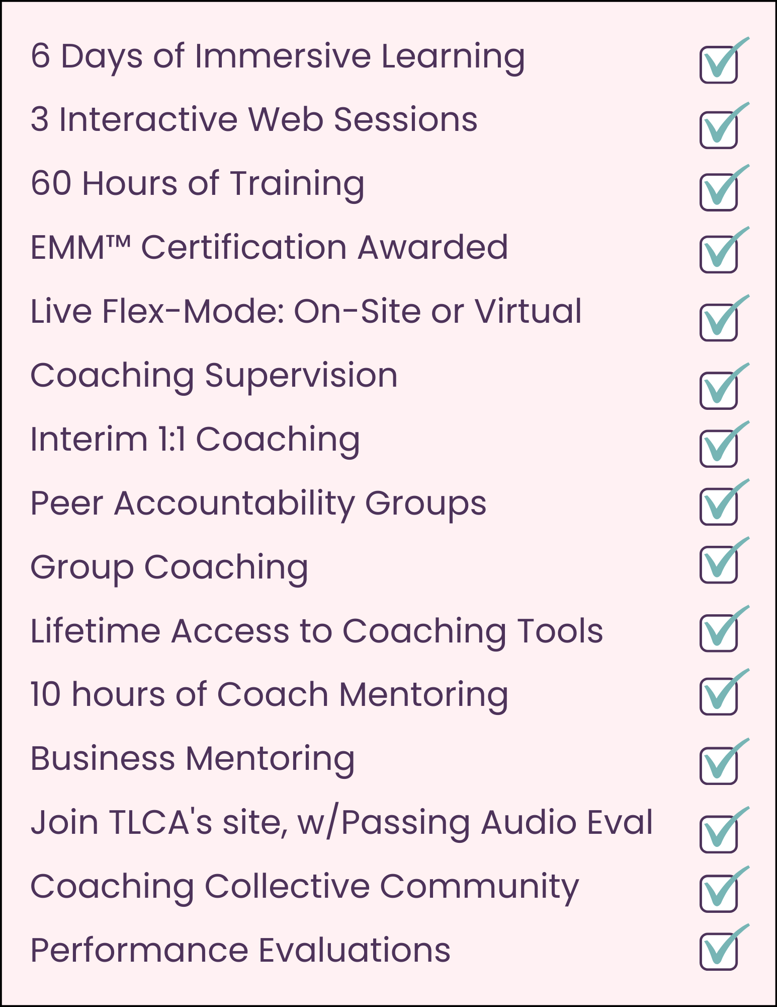 Curriculum — Triangle Life Coaching