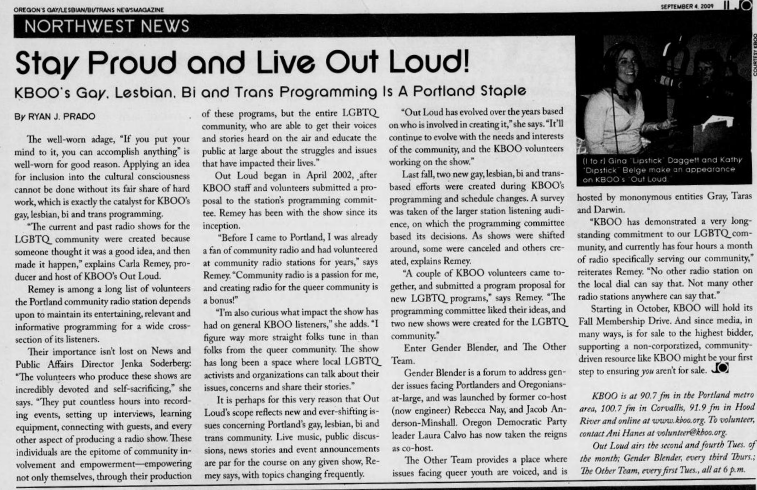 KBOO Radio — The Umbrella Project