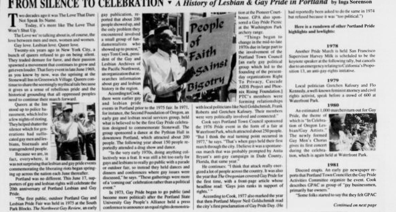 Gay Pride Celebration 1995 — The Umbrella Project