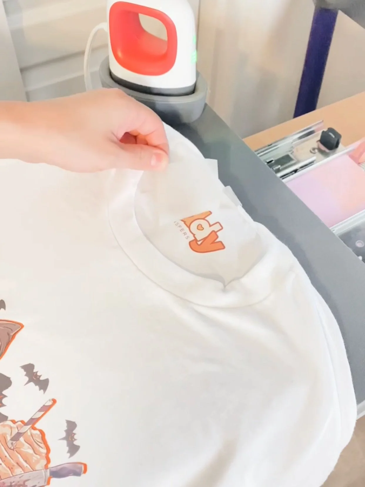 How to press DTF tags inside of shirts — Teddy Transfers