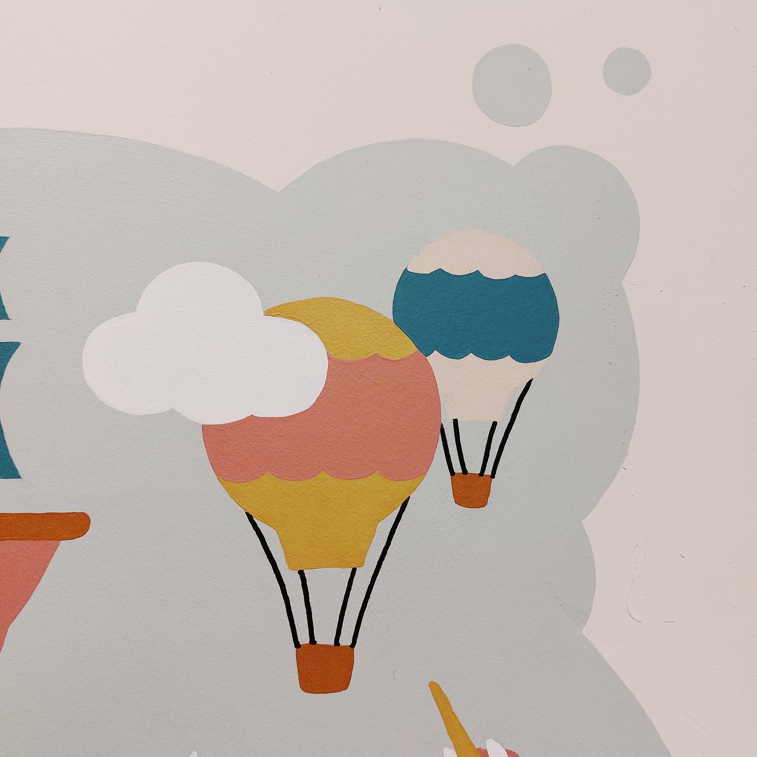 Library Corner Mural — Mint + Mabel