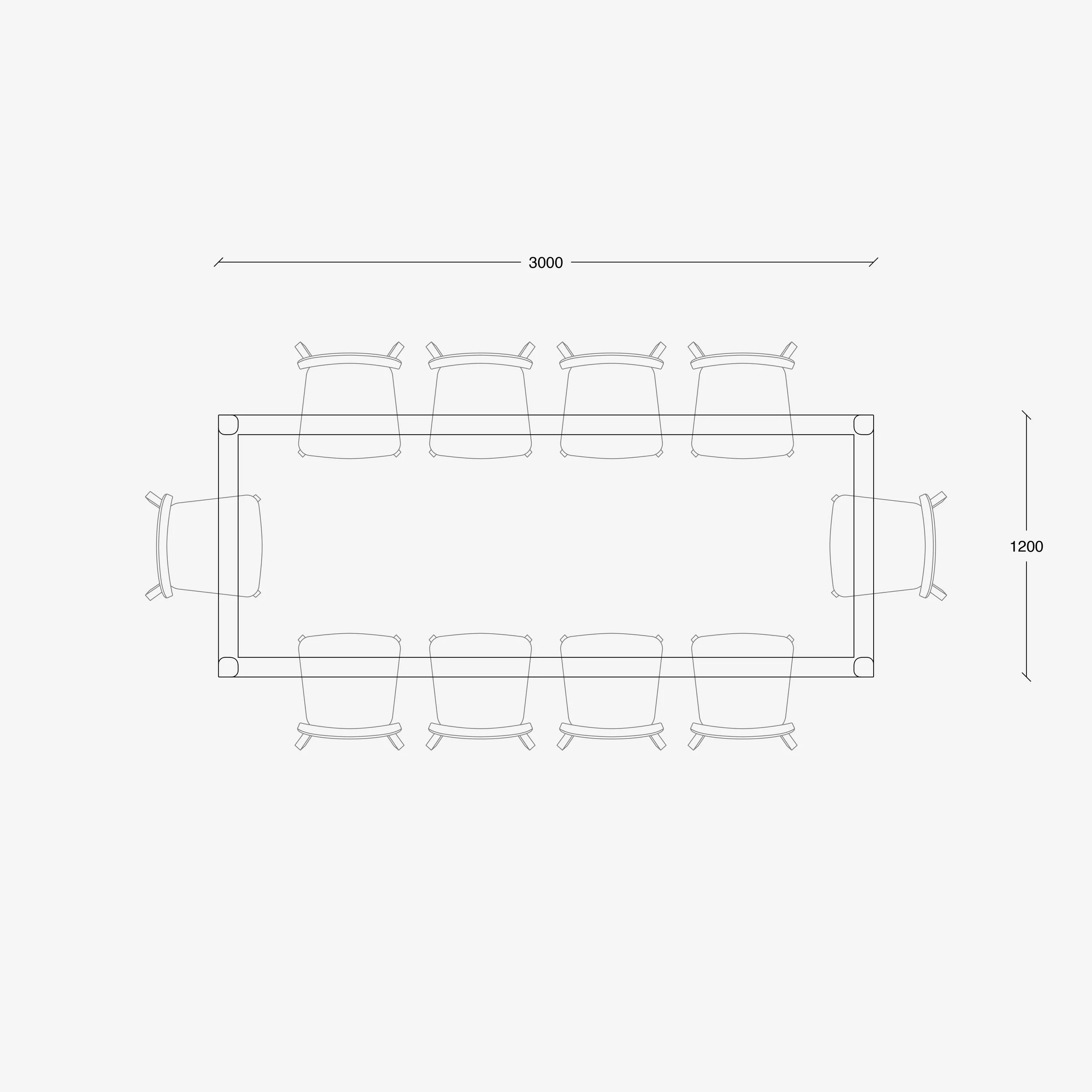 Naylor — 8 Seat Table | NAY301DT — Made Studio
