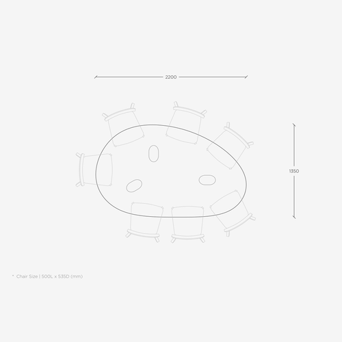 Pebble — 12-14 Seat Table | PEB360DT — Made Studio