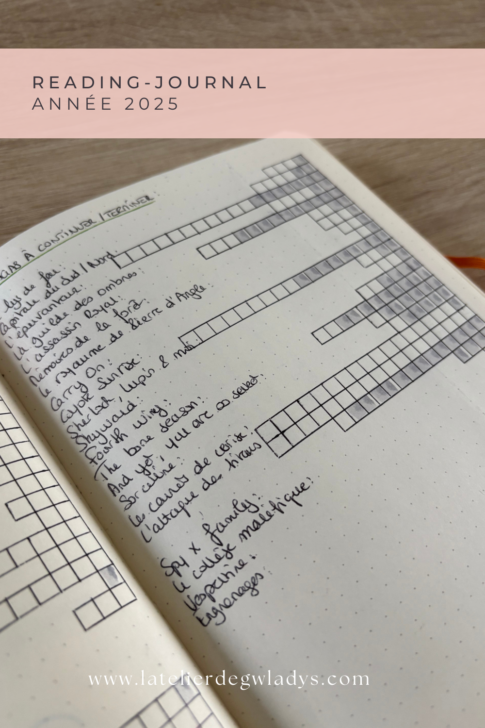 Mon reading-journal 2025 - Comment je l'organise et pourquoi je l'adore ...