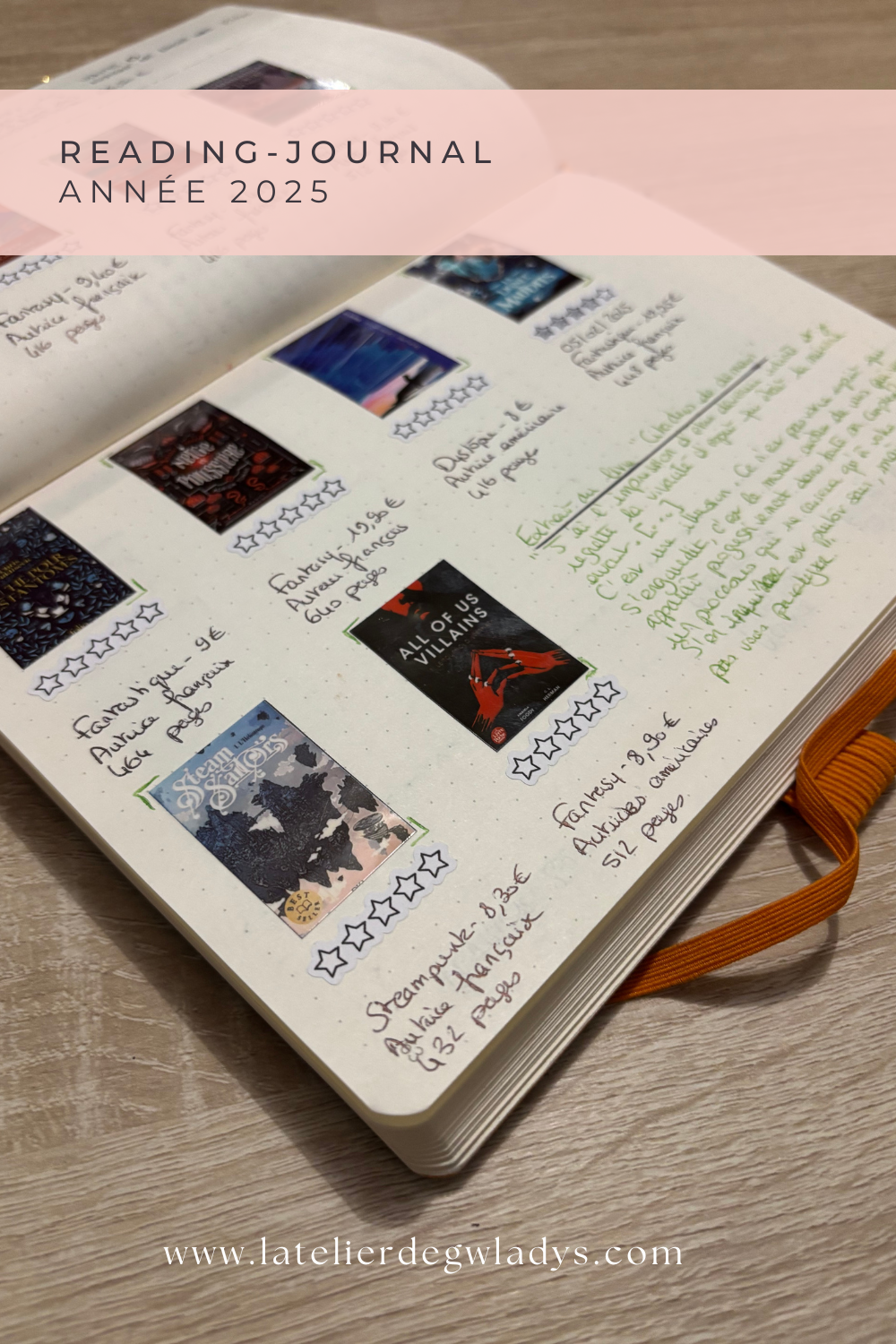 Mon reading-journal 2025 - Comment je l'organise et pourquoi je l'adore ...
