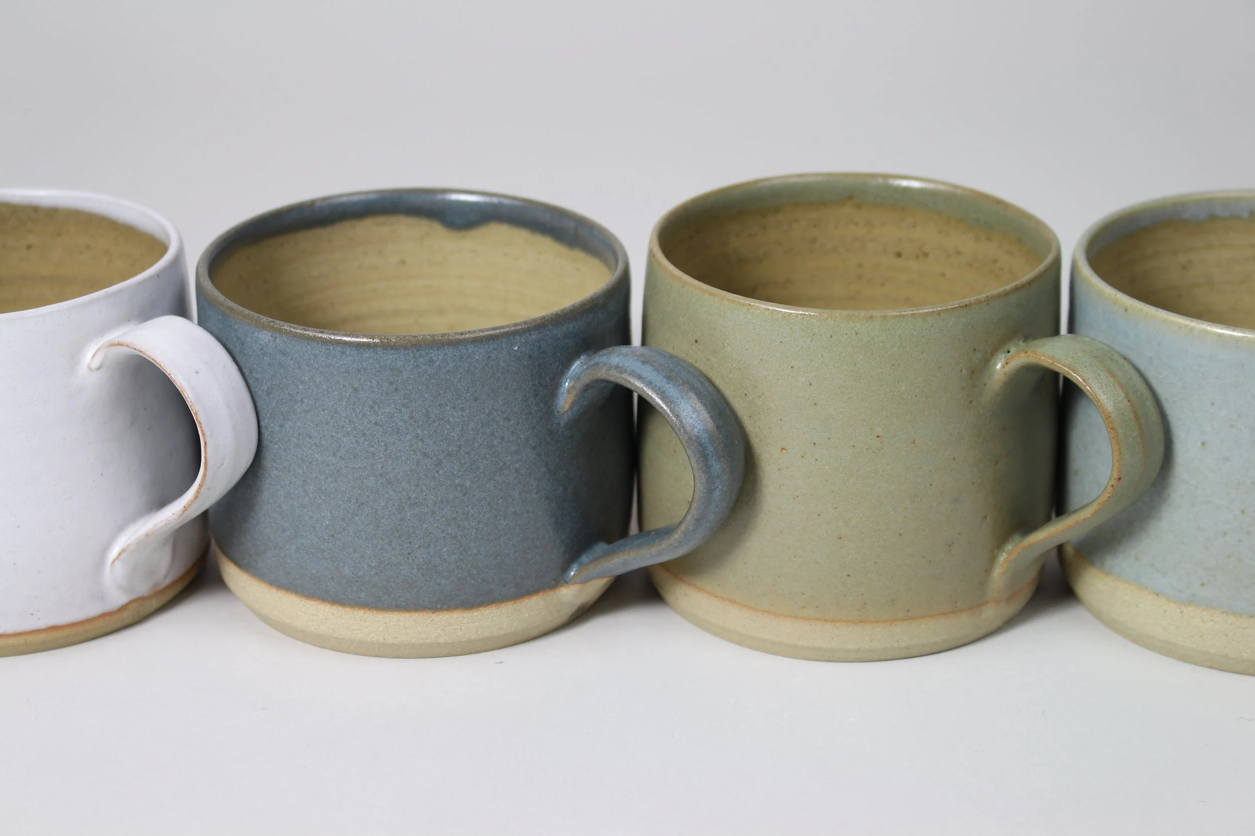 Handmade stoneware green mug wales — alanda wilson ceramics