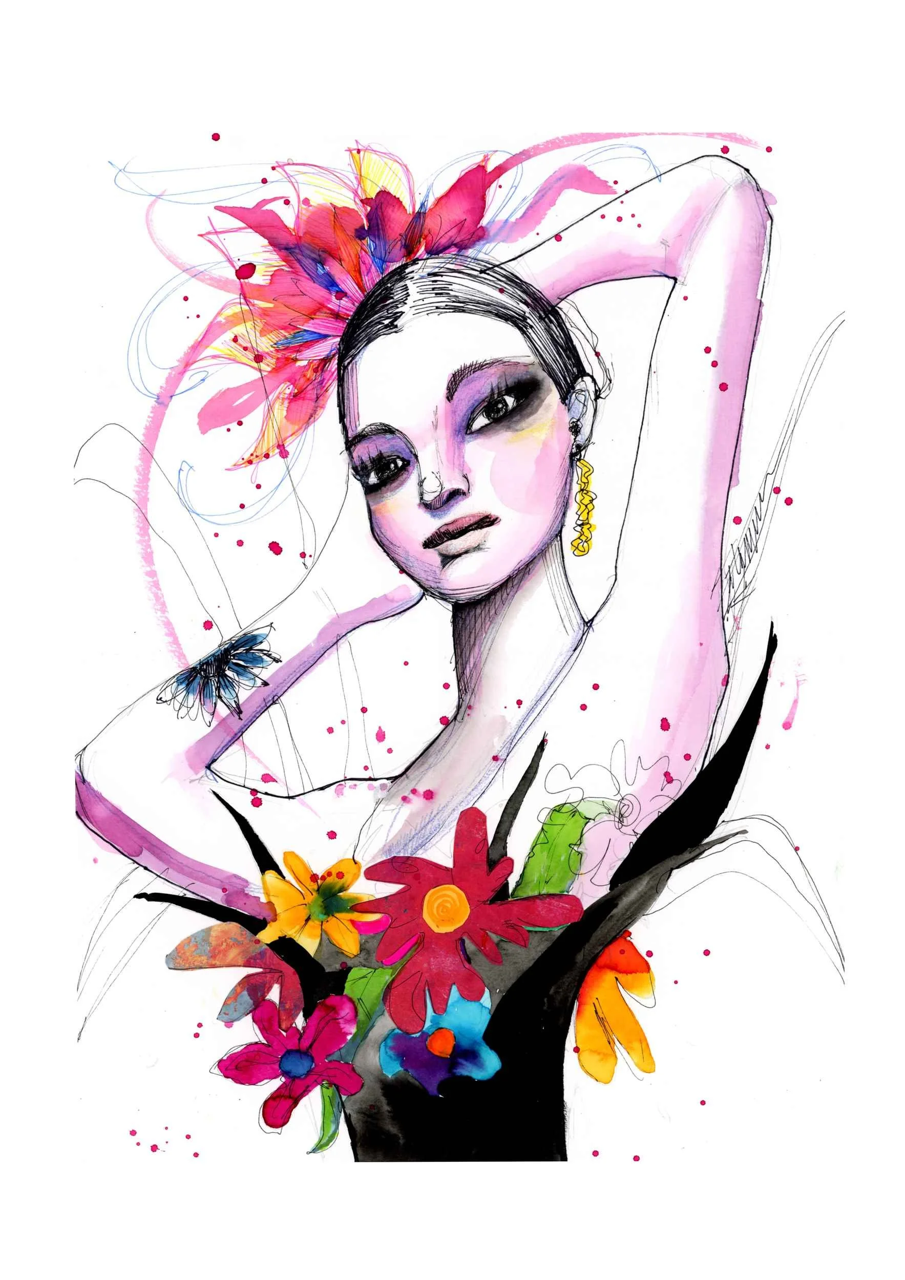 Valya Papadopoulou-Spring fashion illustration