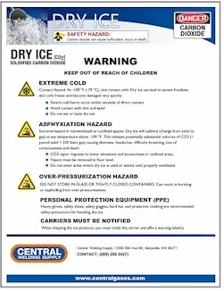 Dry Ice Products — Central Welding Supply