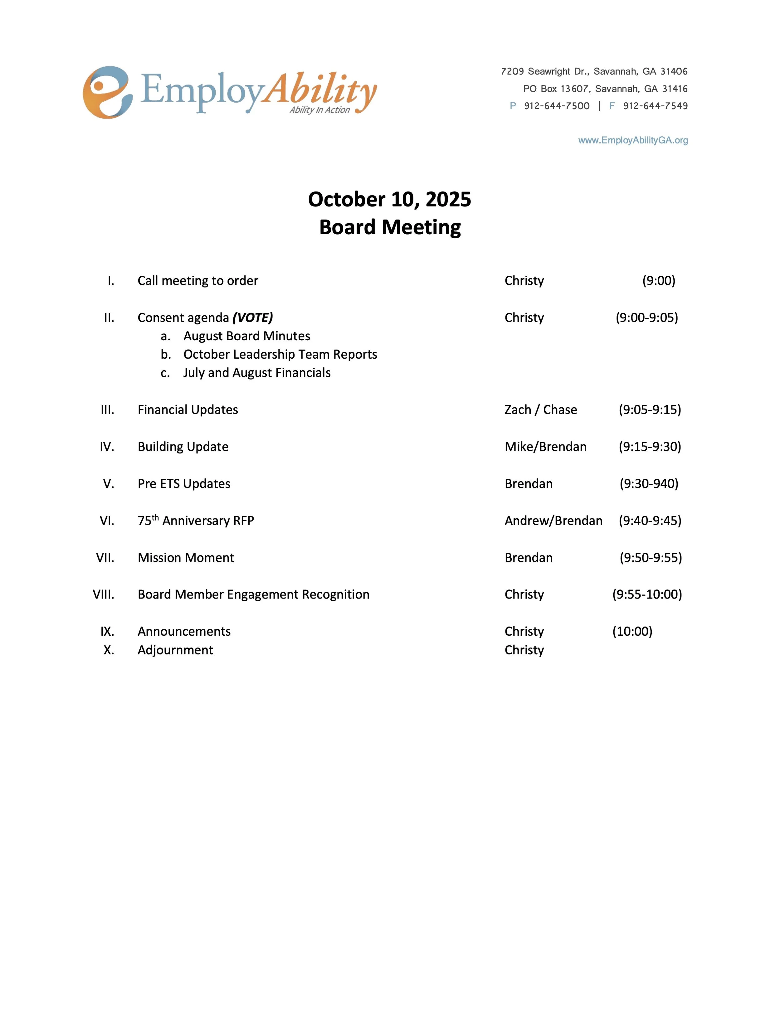 October Agenda 2025 — EmployAbility GA
