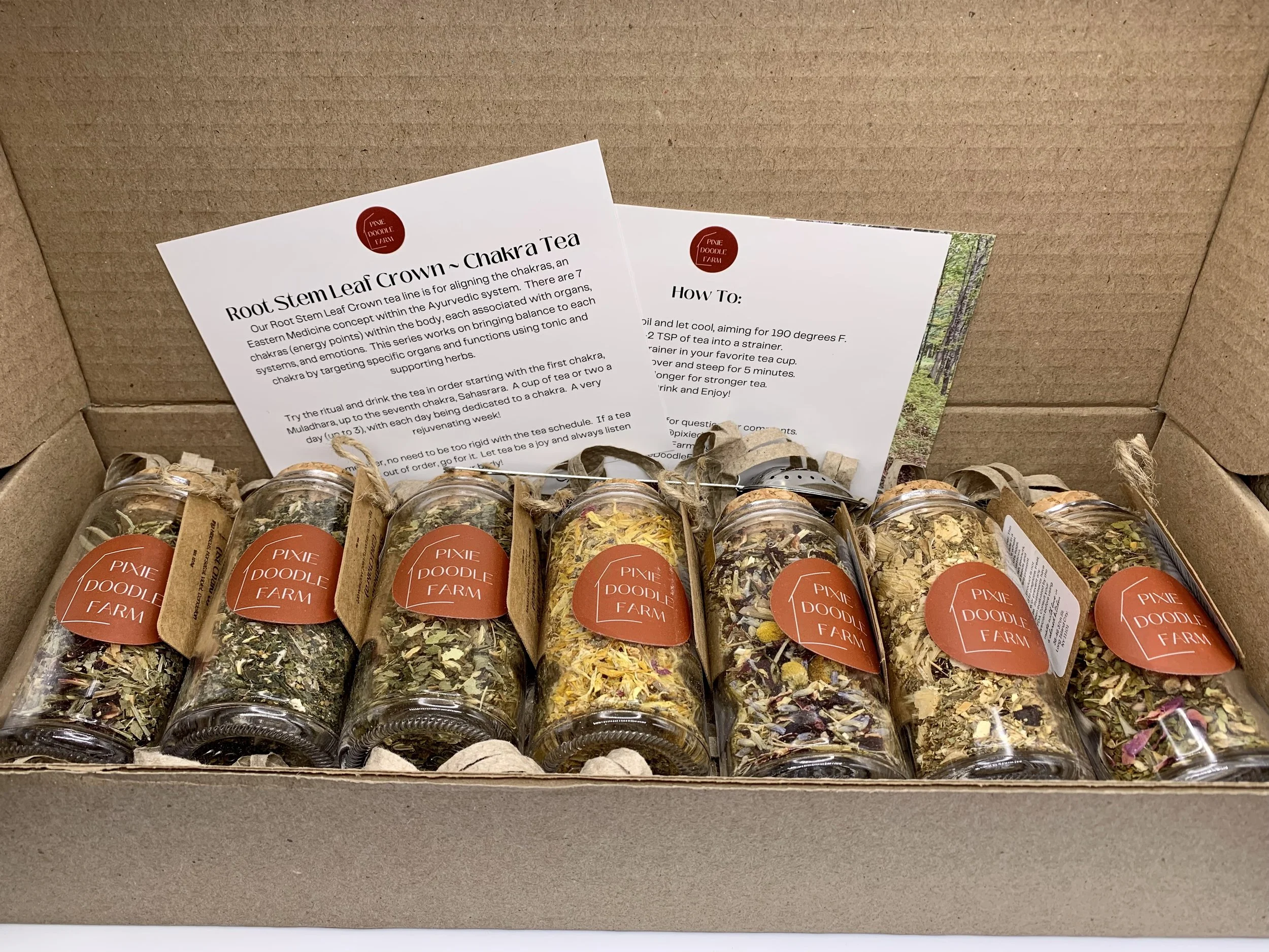 Root Stem Leaf Crown Sets ~ Chakra Tea — Pixie Doodle Farm