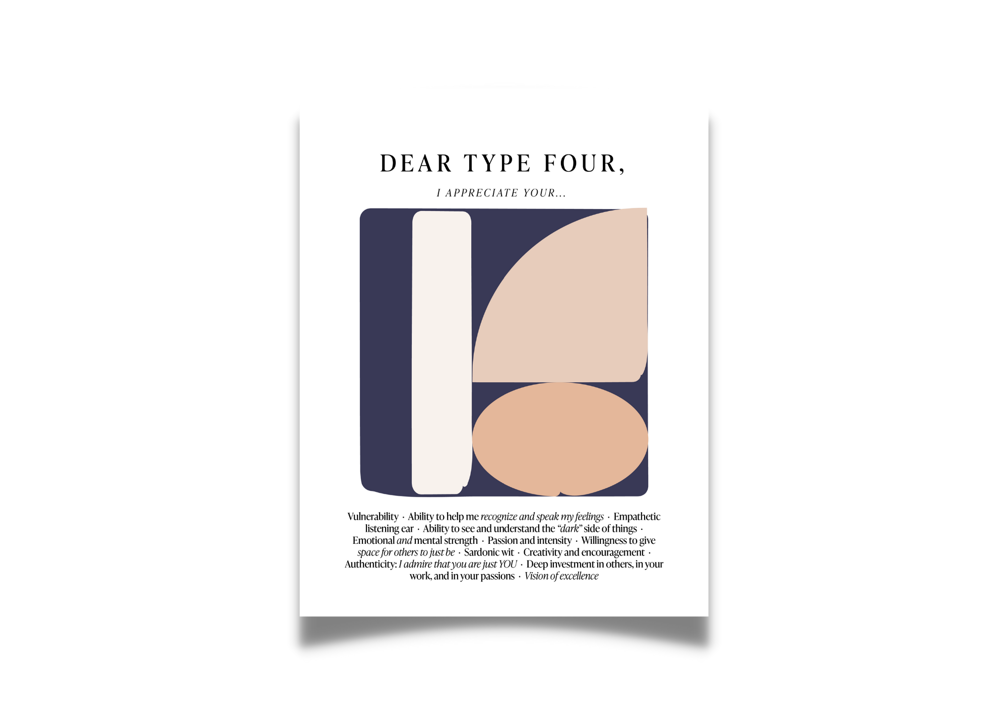"Dear Type Four" Print — Nine Types Co.