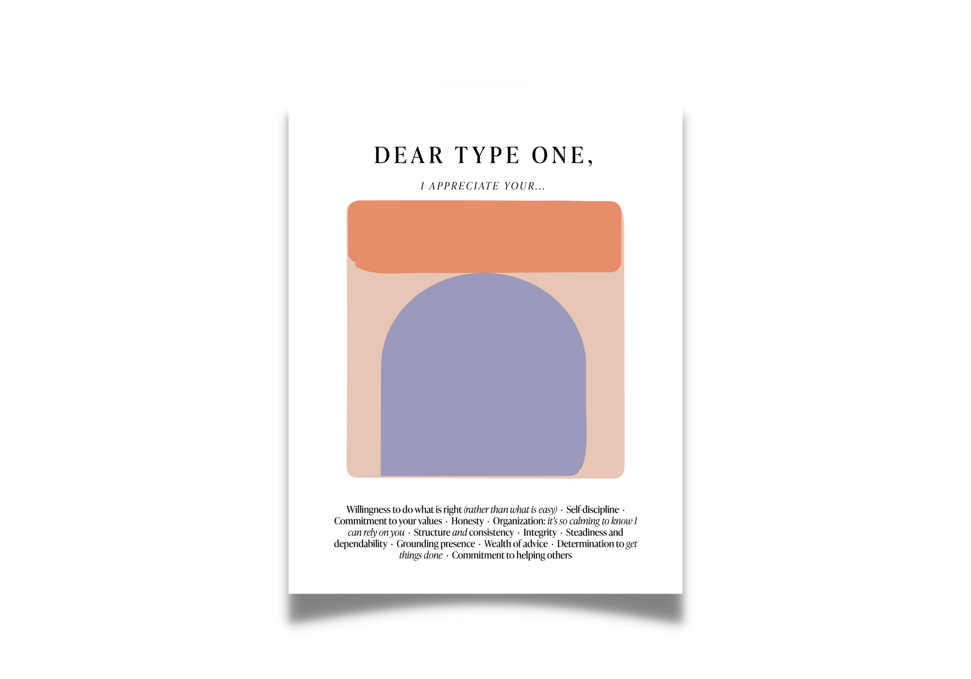 "Dear Type One" Print — Nine Types Co.