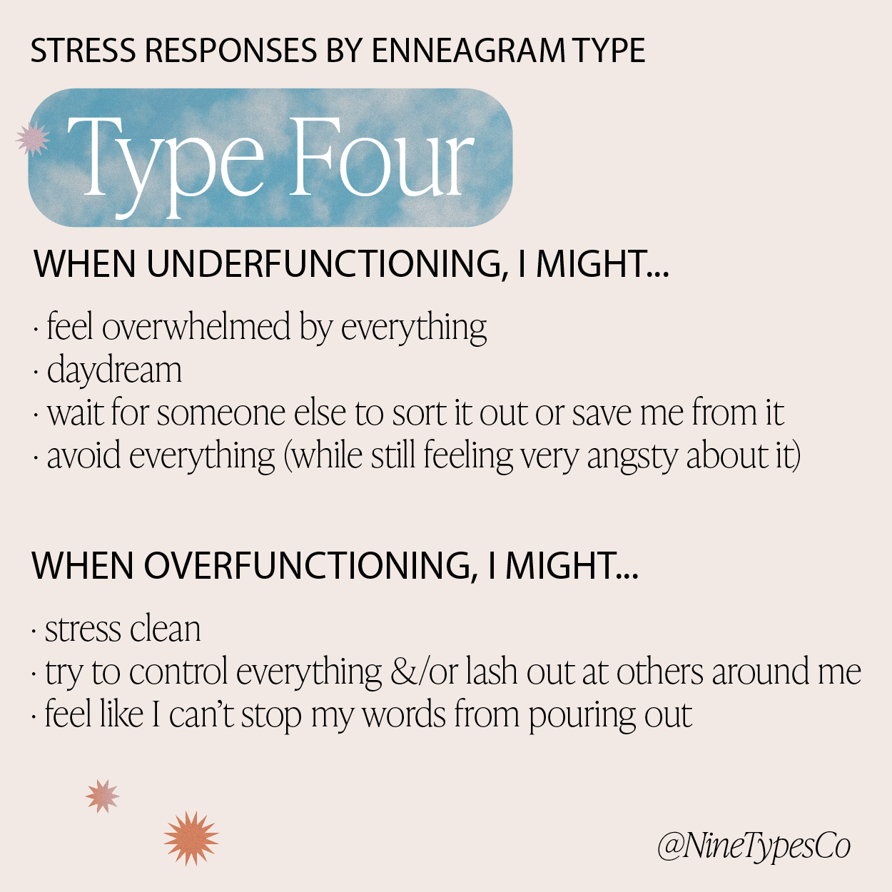 Stress Responses by Enneagram Type — Nine Types Co.
