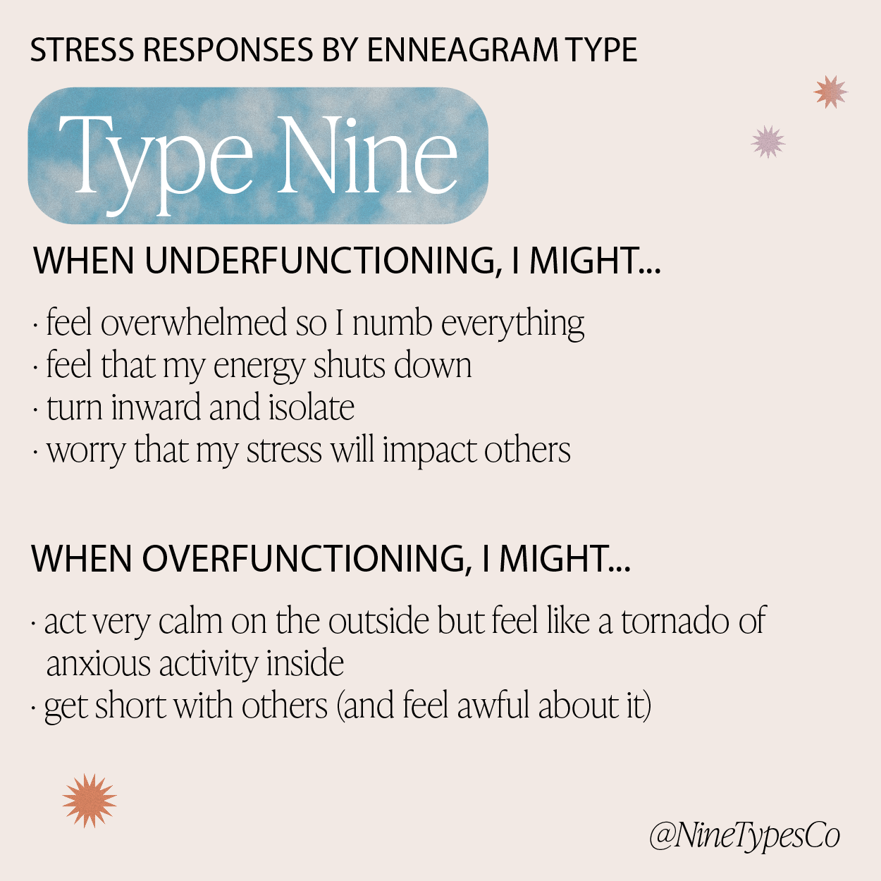 Stress Responses by Enneagram Type — Nine Types Co.