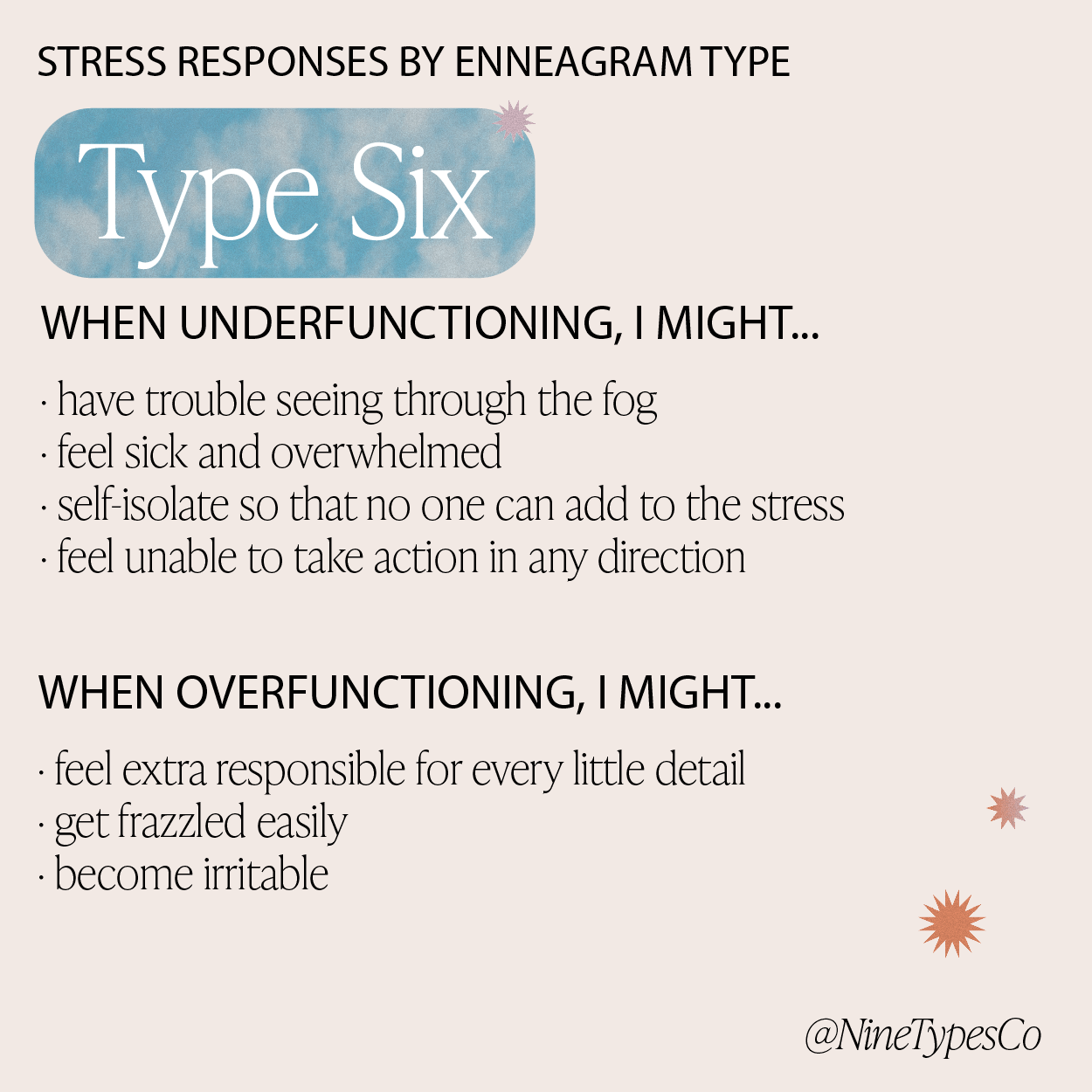 Stress Responses by Enneagram Type — Nine Types Co.