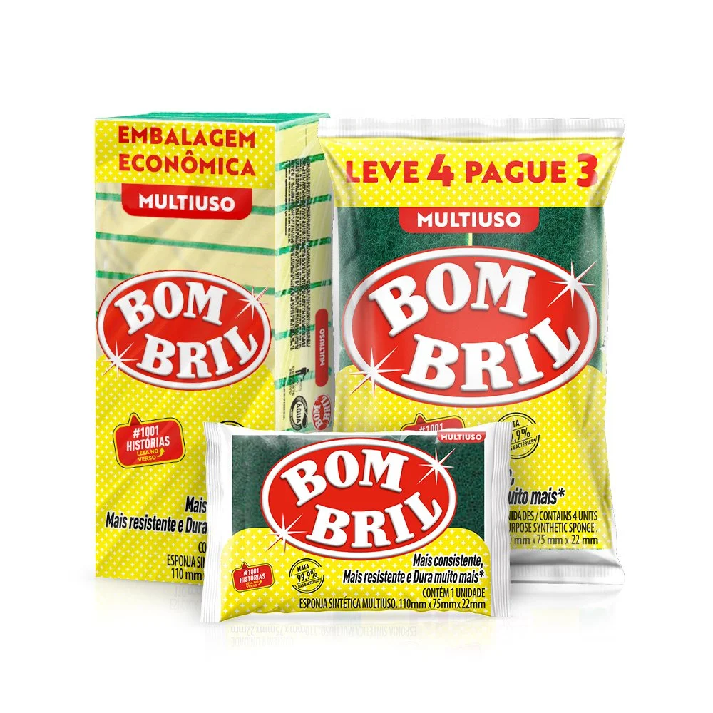 Bombril — Esponja sintética da Bombril para louças e utensílios