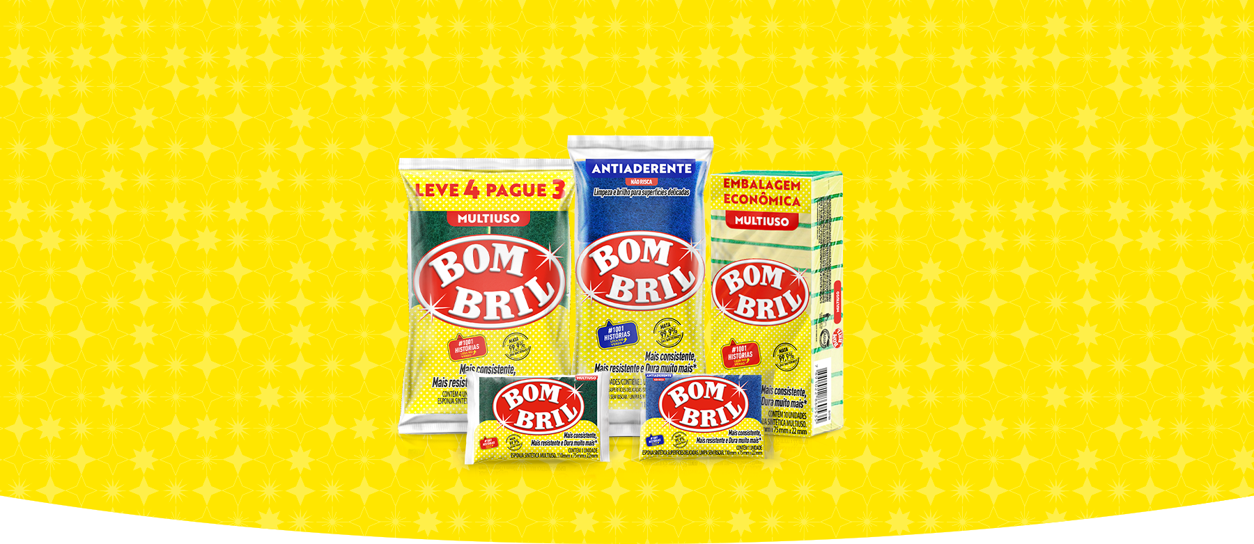 Bombril — Esponja sintética da Bombril para louças e utensílios