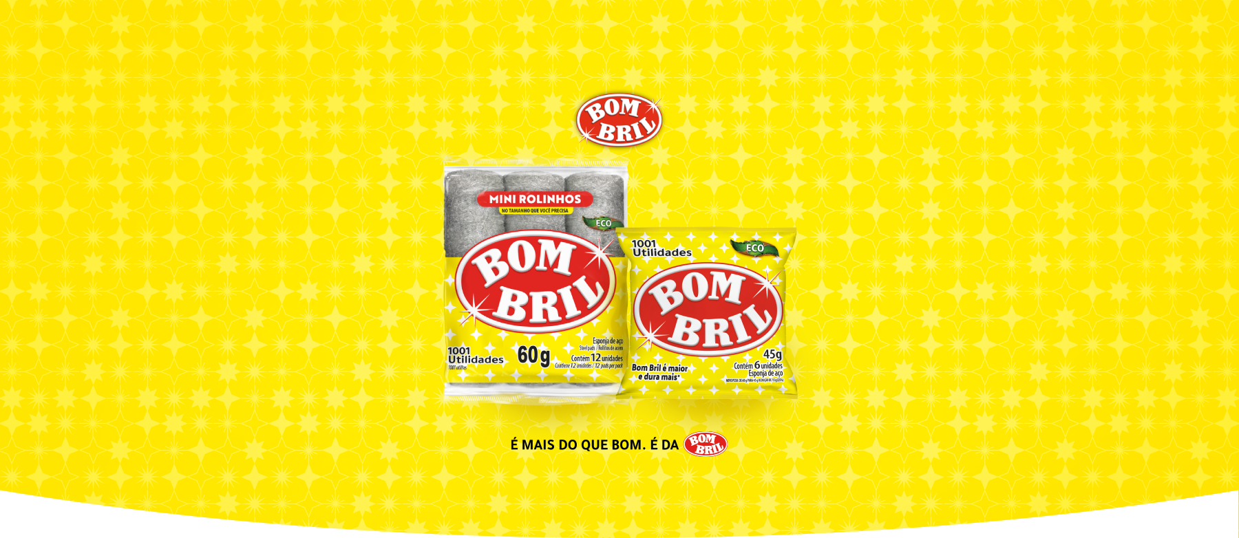 Bombril — Bombril | Esponja sintética Bombril com alta eficácia