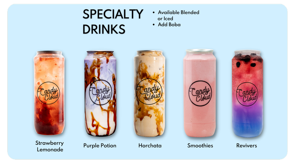 Menu — Candy Cloud - Boba, Coffee, & Creamery