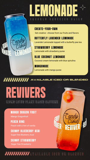 Menu — Candy Cloud - Boba, Coffee, & Creamery
