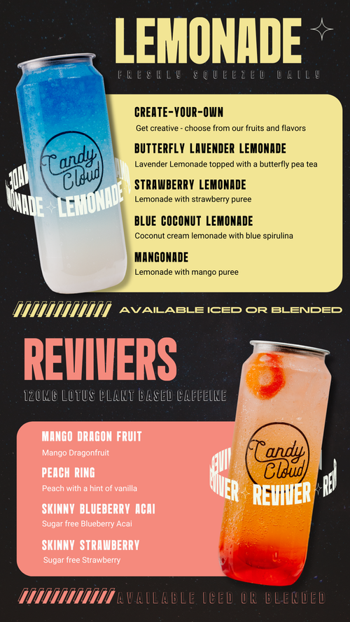 Menu — Candy Cloud - Boba, Coffee, & Creamery