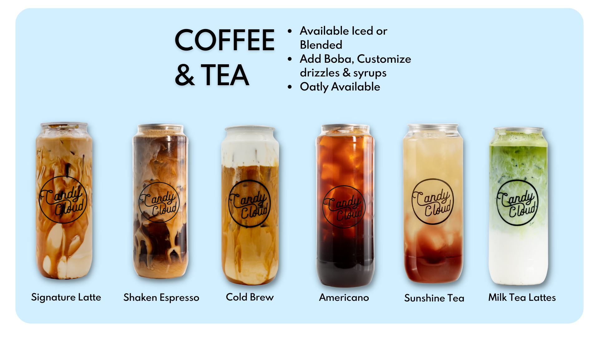 Menu — Candy Cloud - Boba, Coffee, & Creamery