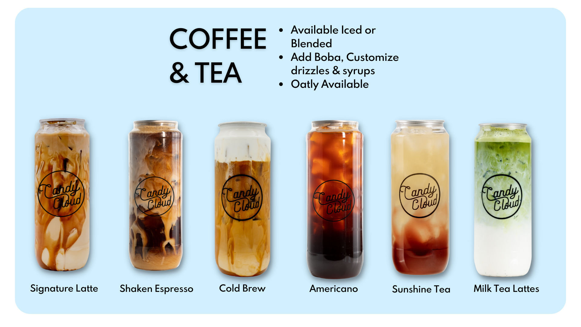 Menu — Candy Cloud - Boba, Coffee, & Creamery