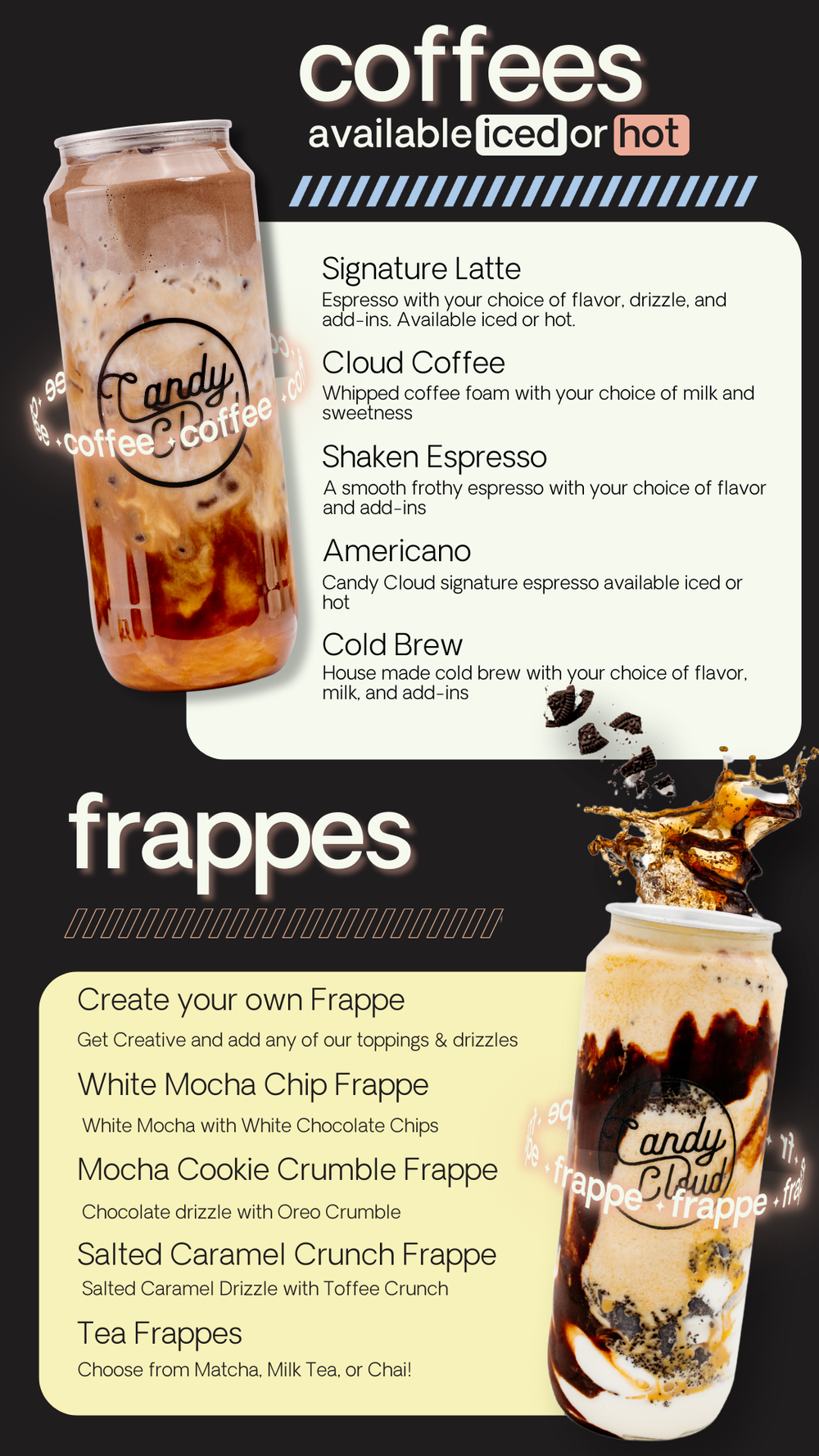 Menu — Candy Cloud - Boba, Coffee, & Creamery