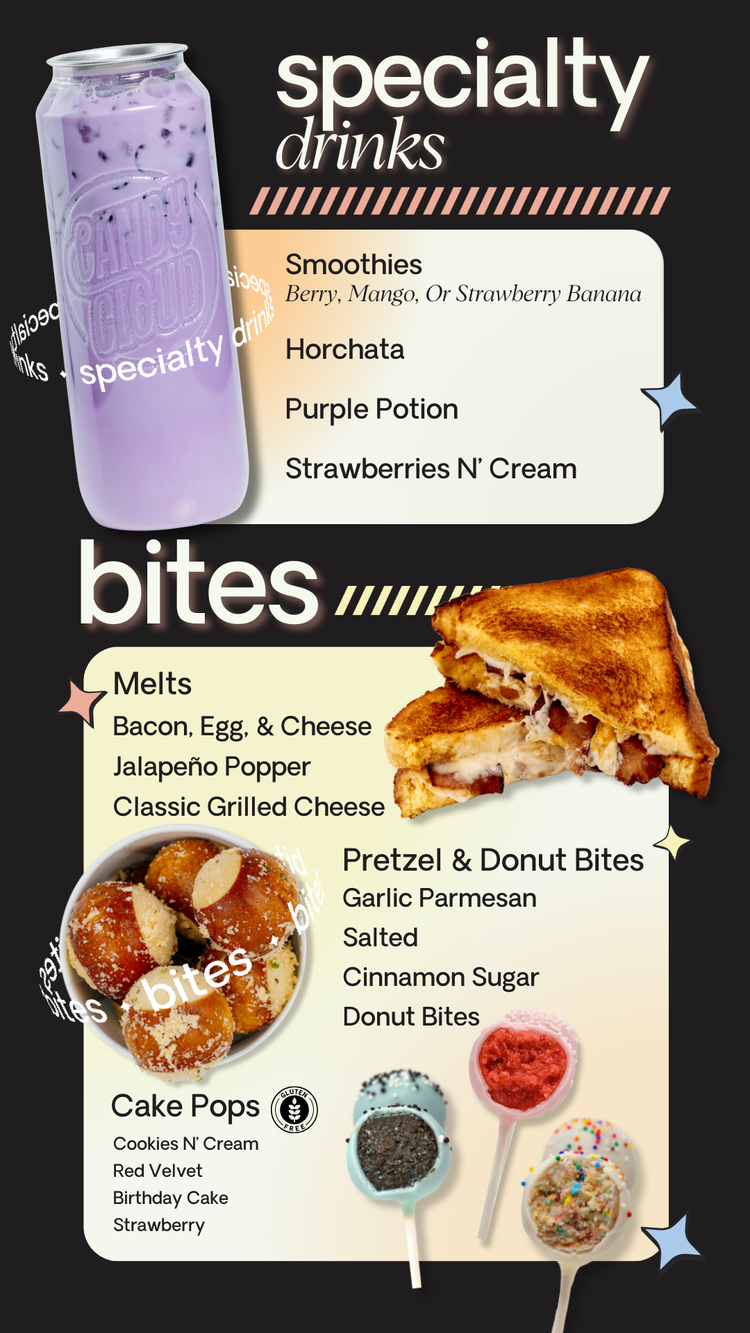 Menu — Candy Cloud - Boba, Coffee, & Creamery