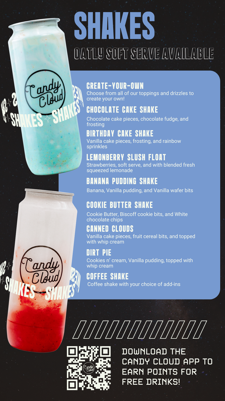 Menu — Candy Cloud - Boba, Coffee, & Creamery