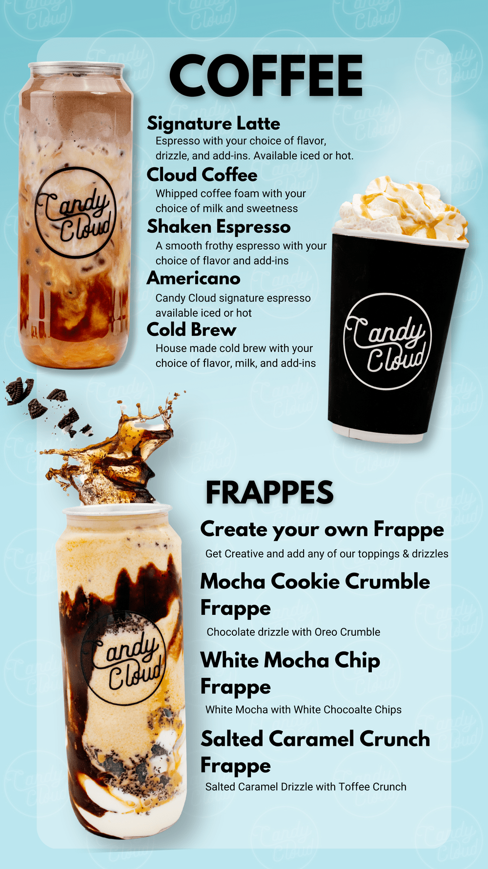 Menu — Candy Cloud - Boba, Coffee, & Creamery