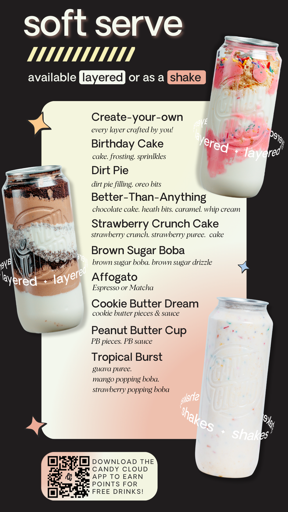 Menu — Candy Cloud - Boba, Coffee, & Creamery
